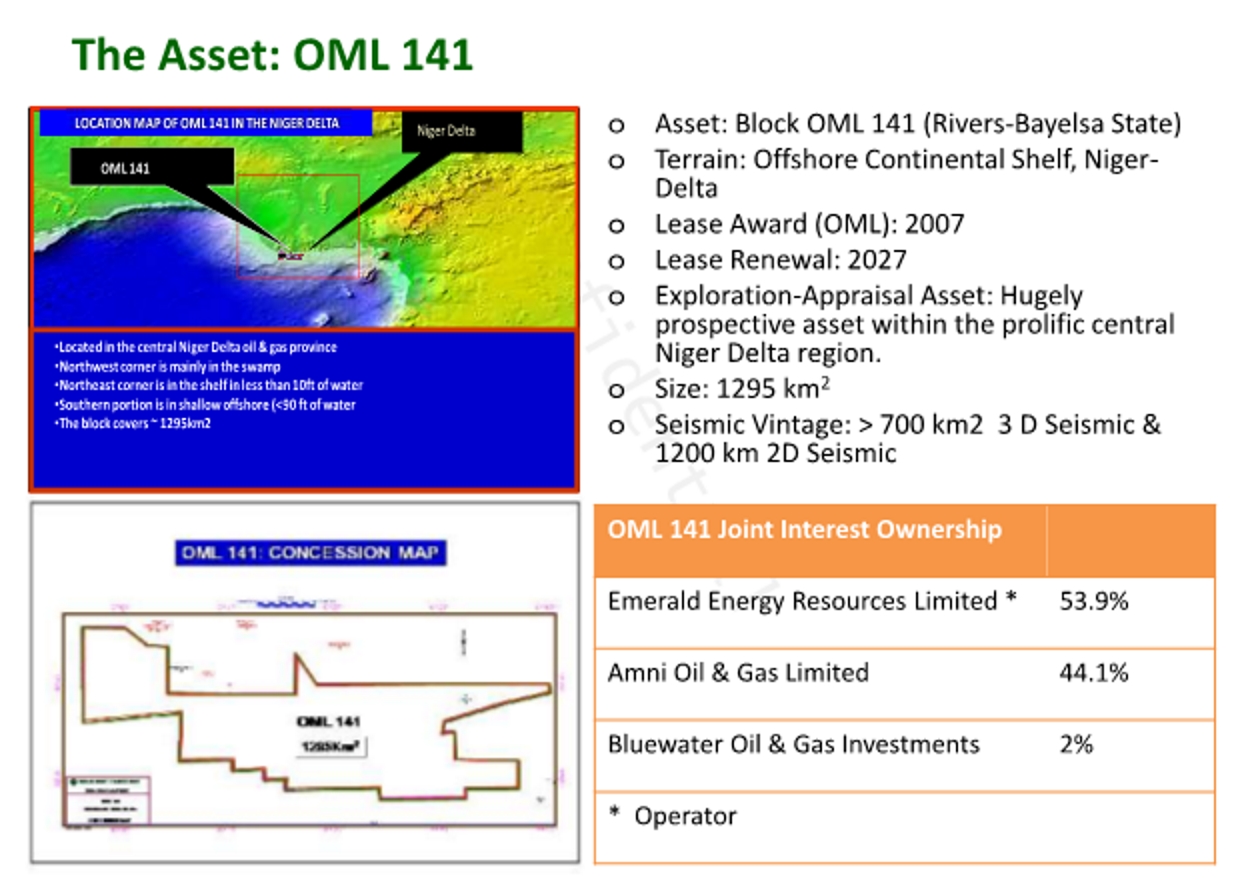 OML 141 - Emerald Energy